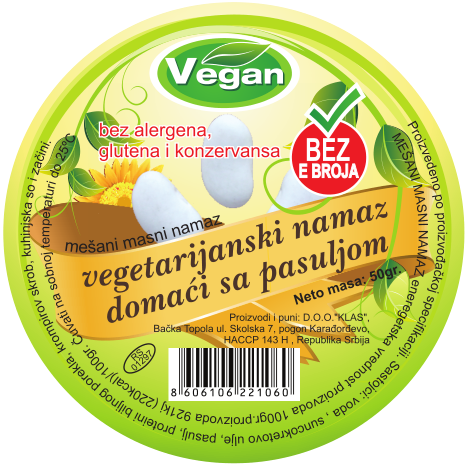 VEGETARIJANSKI NAMAZ SA PASULJOM 50g