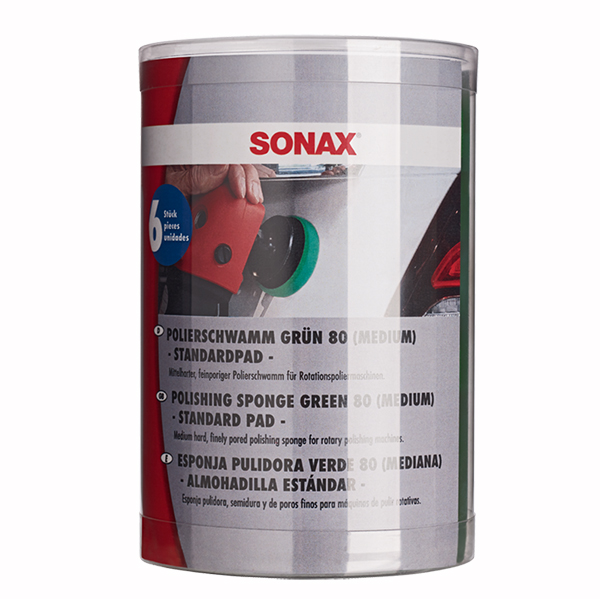 Sonax – Sunđeri za poliranje 80 mm zeleni 6 kom.