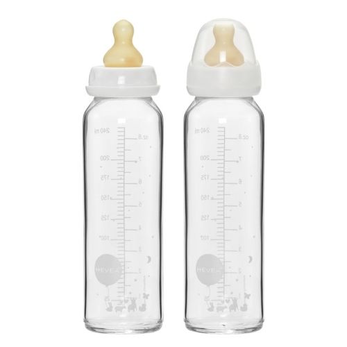 Hevea staklena flašica za bebe 2 kom 240ml/8oz (3-24 mes)