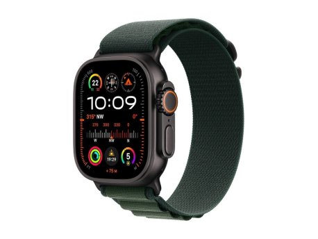 APPLE WATCH ULTRA 2 (2024) 49 MM GPS I CELLULAR CRNI TITANIUM TAMNO ZELENI ALPINE LOOP LARGE MX4T3SE/A PAMETNI SAT