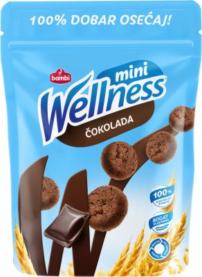 KEKS INTEGRALNI MINI ČOKOLADA WELLNESS 70G
KEKS INTEGRALNI MINI ČOKOLADA WELLNESS 70G