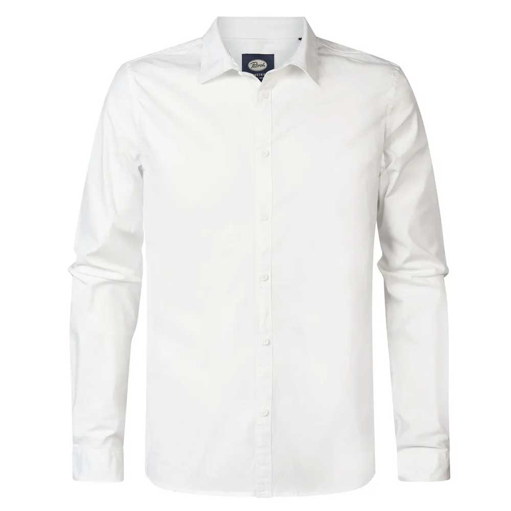 PETROL-MEN SHIRT LONG SLEEVE UNI – M-3040-SIL002-0000-WHITE