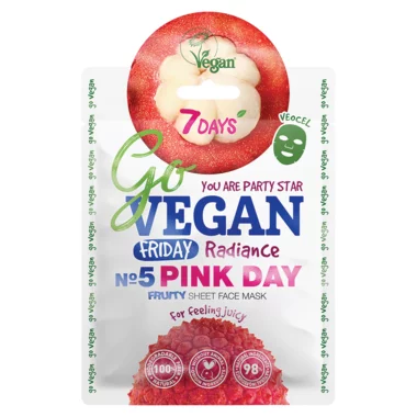 7DAYS Sheet maska za lice Go Vegan - Pink Day