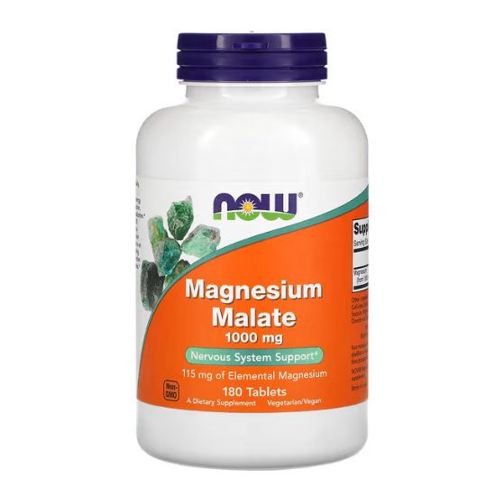 Now Foods, Magnesium Malate, 1,000 mg, 180tab