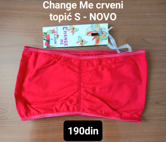 Change Me crveni topić S/36 - NOVO