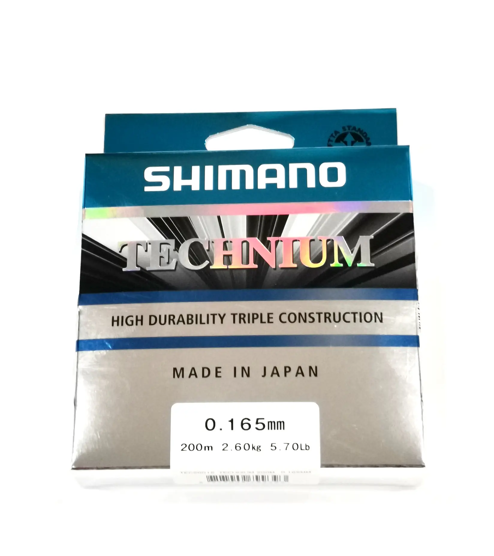 SHIMANO Monofil Technium, 200 m, 0.165 mm, Sivi