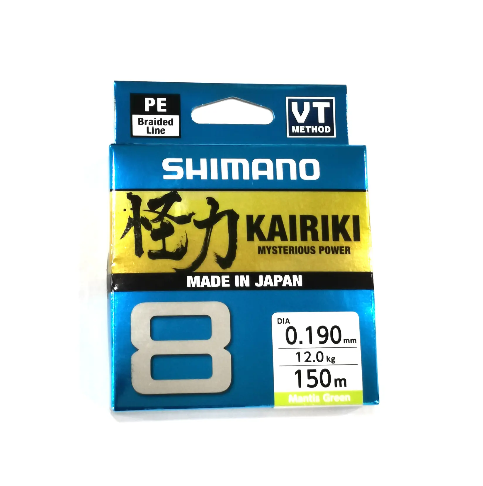 SHIMANO Struna Kairiki 8, 150 m, 0.19 mm, Zelena