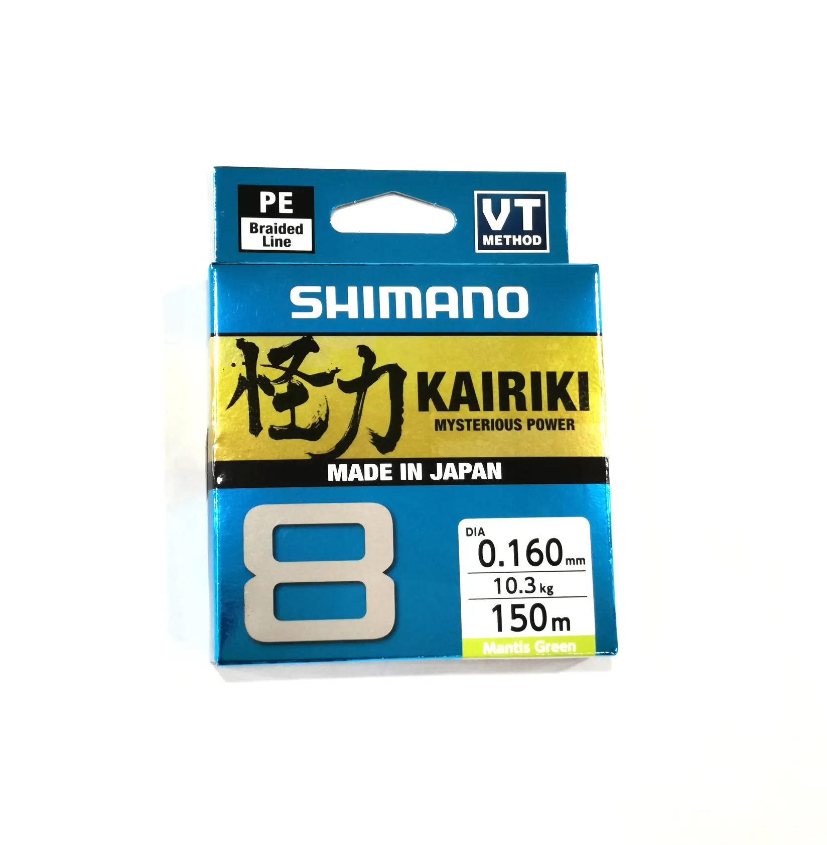 SHIMANO Struna Kairiki 8, 150 m, 0.16 mm, Zelena