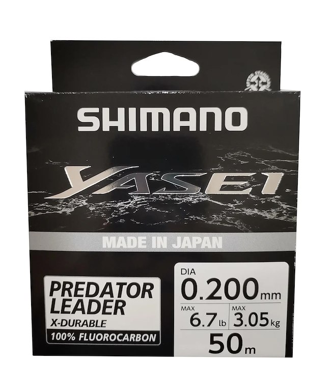 SHIMANO Najlon za pecanje Fluorocarbon Yasei predator leader, 50 m, 0.20 mm