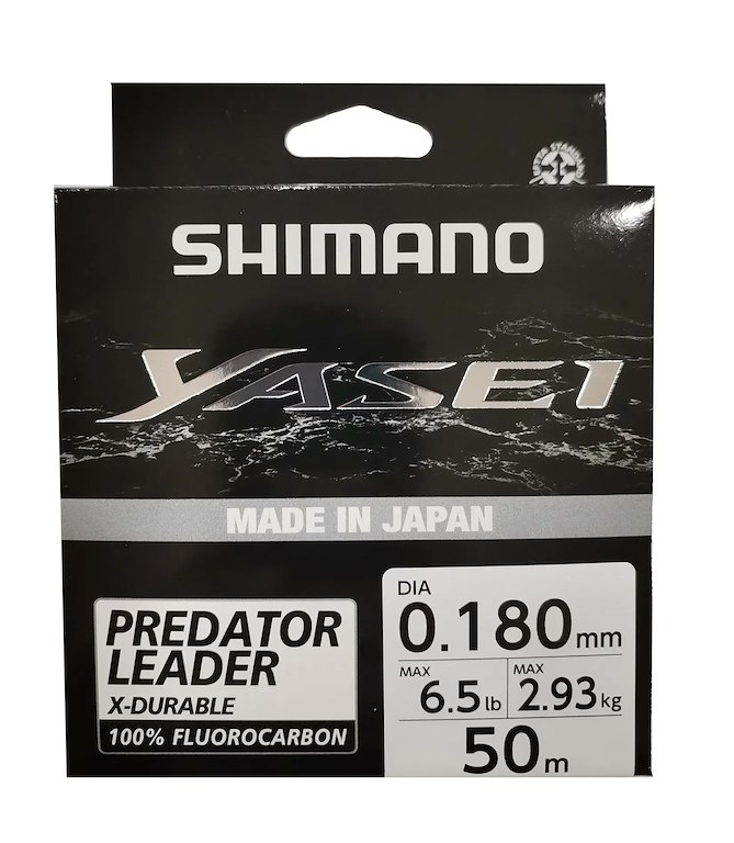 SHIMANO Najlon za pecanje Fluorocarbon Yasei predator leader, 50 m, 0.18 mm, 2.93 kg