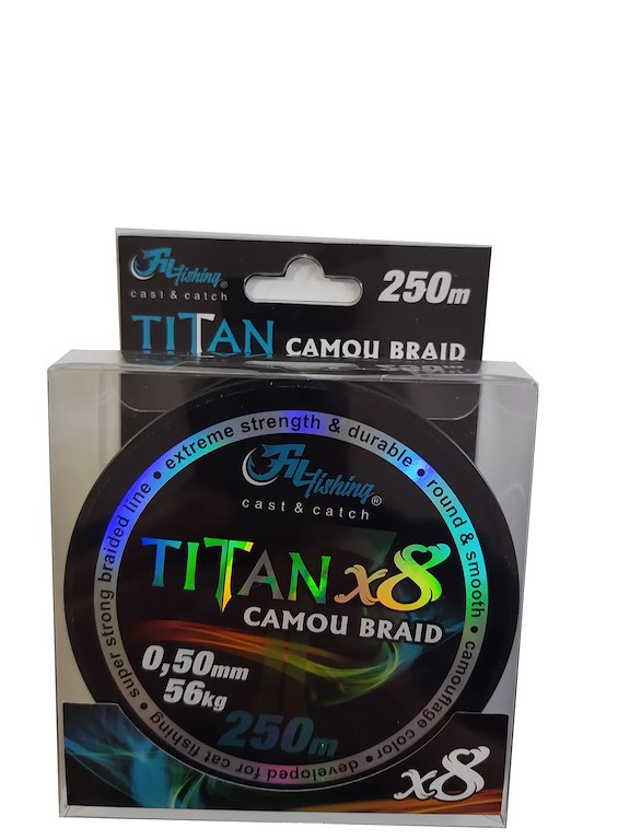 FilFishing Struna Titan braid, 250 m, 0.50 mm, 56 kg