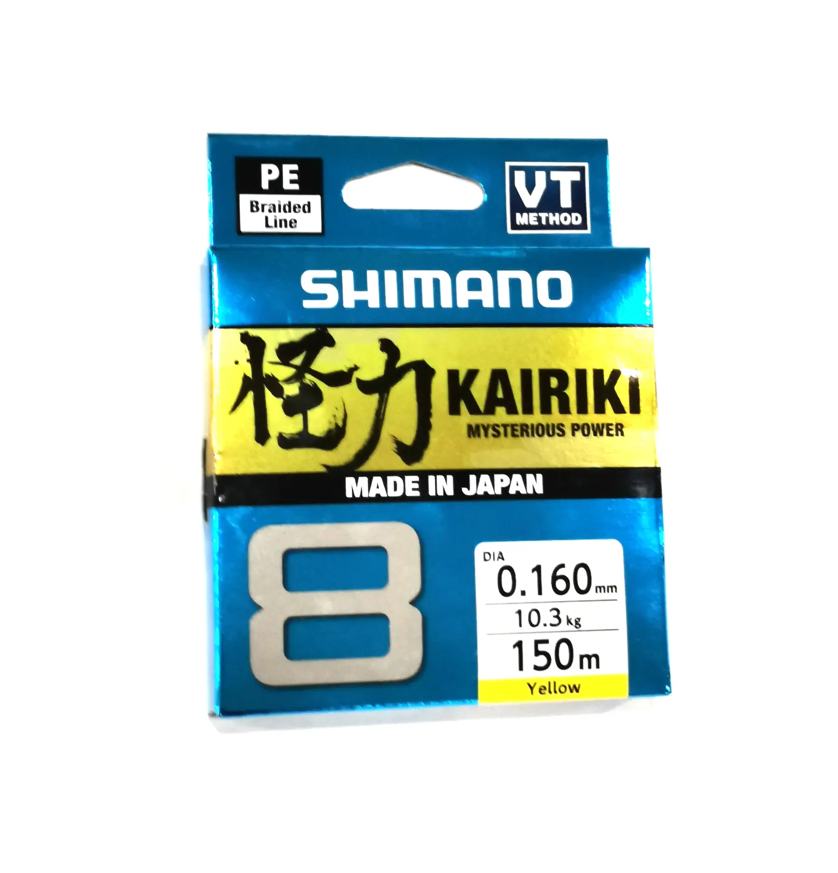 SHIMANO Struna Kairiki 8, 150 m, 0.16 mm, Žuta