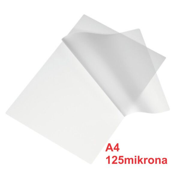 Folija za plastifikaciju A4 100listova 125mikrona (papir za laminaciju)