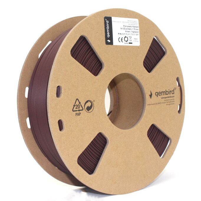 3DP-PLA1.75-01-BR PLA Filament za 3D stampac 1.75mm, kotur 1KG, Brown