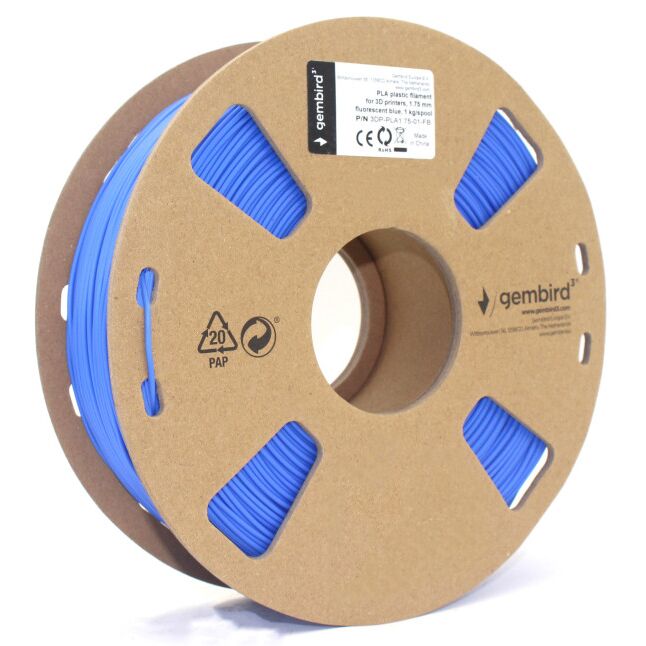 3DP-PLA1.75-01-FB PLA Filament za 3D stampac 1.75mm, kotur 1KG plamen sjajan Blue