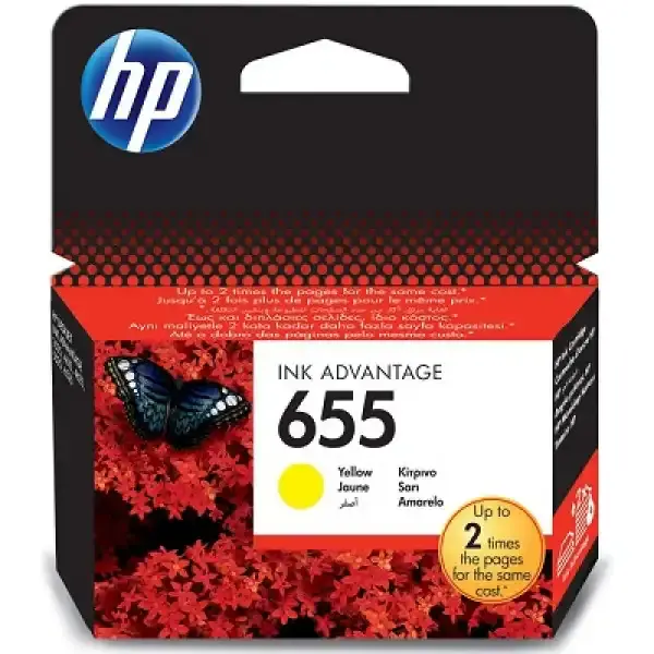 HP ink CZ112AE yell, No.655 CZ112AE