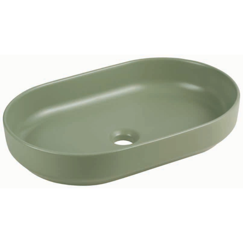 Premium Nadgradni Lavabo River 2 E-6594 Matt Olive Green