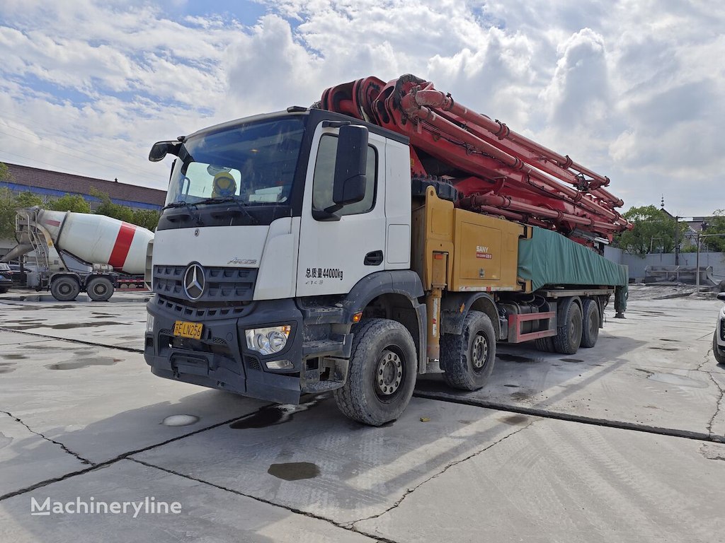 Sany 2021 used 56m is in my yard now. na šasiji Mercedes-Benz Arocs 4143 pumpa za beton