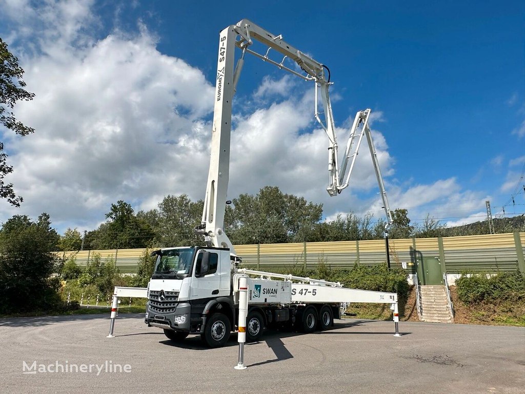 Nova Euromix MTP SWAN TSP 47-5 160RZ na šasiji Mercedes-Benz Arocs 5 4142 pumpa za beton