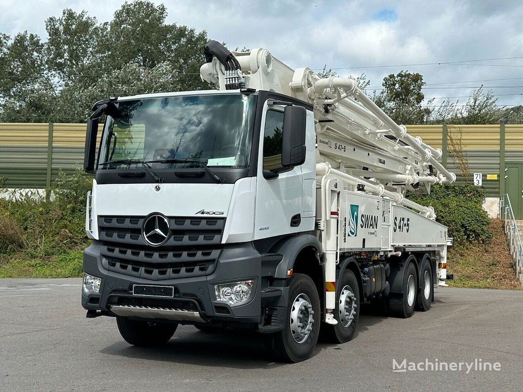 Nova SWAN TSP 47-5 160RZ na šasiji Mercedes-Benz Arocs 5 4142 pumpa za beton