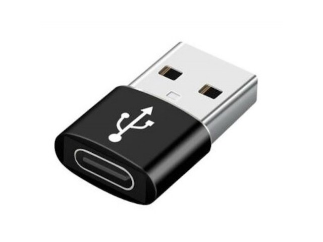 A-USB2-AMCF-02 Gembird USB AM to Type-C female adapter, black (ALT.CCP-USB3-AMCM-0M) FO