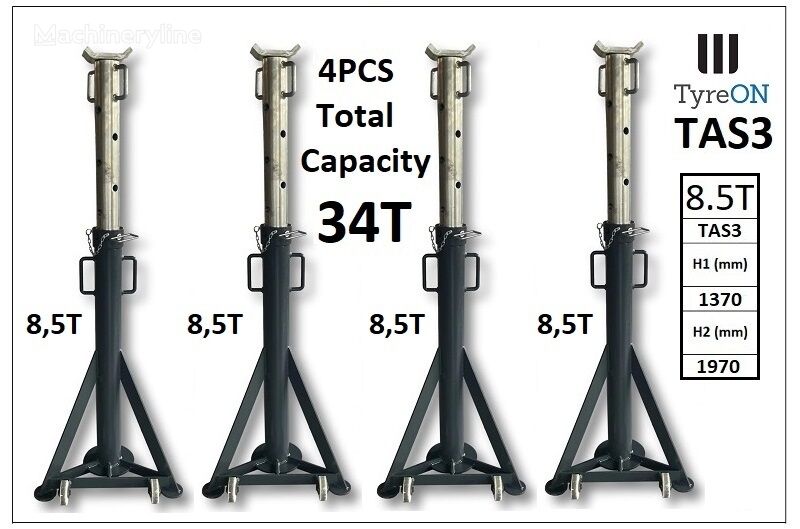 Nova TyreON ► 4 pieces TAS3 8.5T mobile axle supports 1370-1970 mm stubasta auto dizalica