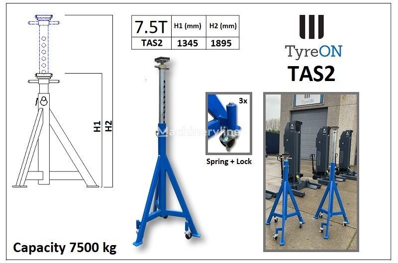 Nova TyreON TAS2 axle support 1345-1895 mm mobile | 7.5T stubasta auto dizalica