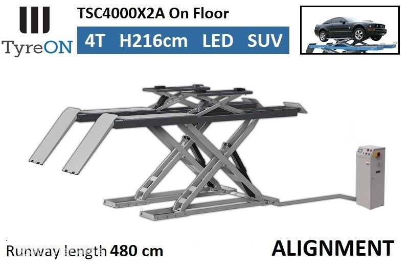 Nova TyreON TSC4000X2A Alignment scissor lift - On floor - Free wheel liftin makazasta auto dizalica