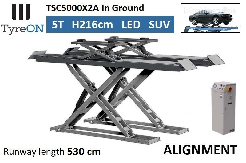 Nova TyreON TSC5000X2A Alignment scissor lift - In floor - Free wheel liftin makazasta auto dizalica