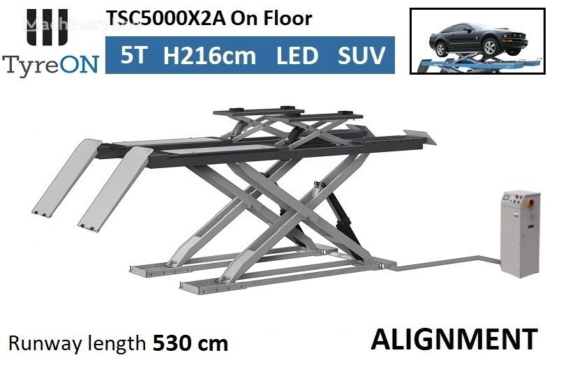 Nova TyreON TSC5000X2A Alignment scissor lift - On floor - Free wheel liftin makazasta auto dizalica