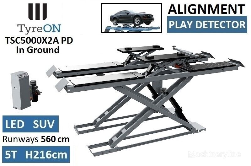 Nova TyreON TSC5000X2A PD Alignment scissor lift - In floor - Free wheel lif makazasta auto dizalica