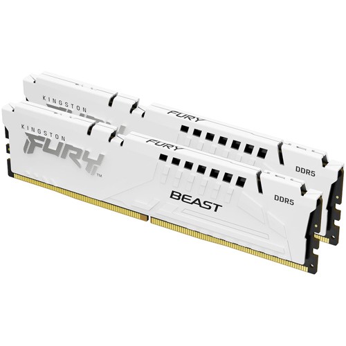 Kingston 32GB (2x16GB) DDR5 6000MT/s CL36 FURY Beast White EXPO DIMM memorija | KF560C36BWE2K2-32