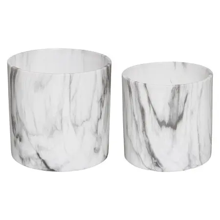 ATMOSPHERA Vaza Marble set 2x1 dolomit, Bela