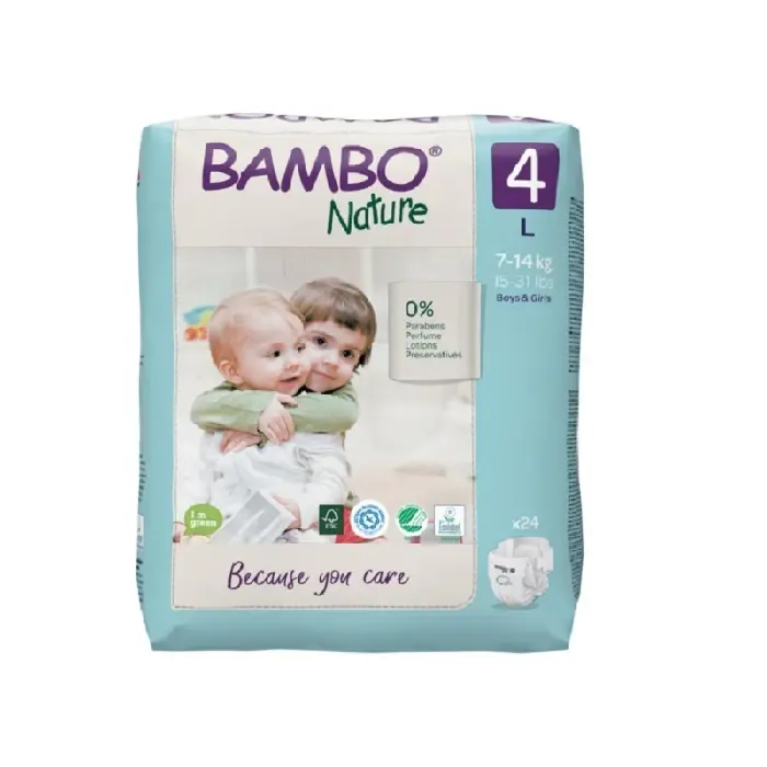 Bambo Nature Pelene za bebe, Veličina 4, 24 komada