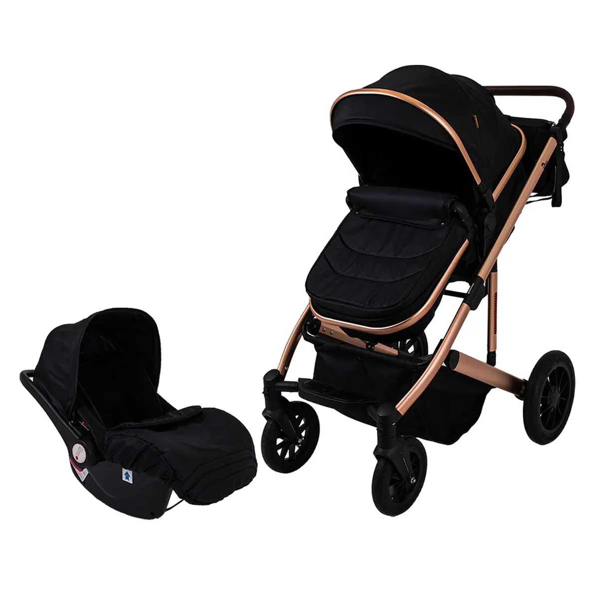 JUNGLE Kolica za bebe ROO 516 2u1 crna