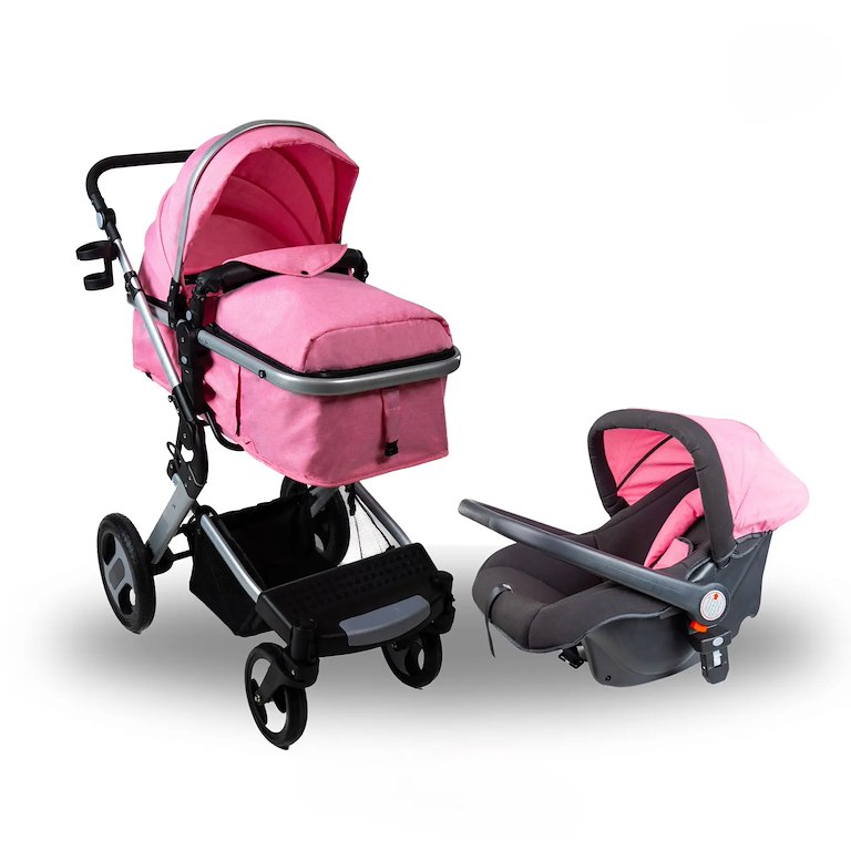 BabyEnza Kolica za bebe Lola, 3u1, Roze