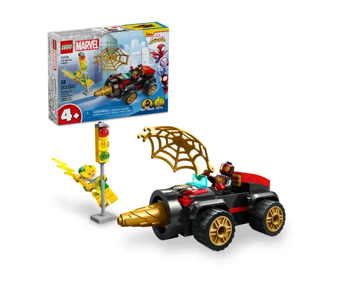 Lego igračka kocka Spider-Man Drill Spinner Vehicle 4+, šareno