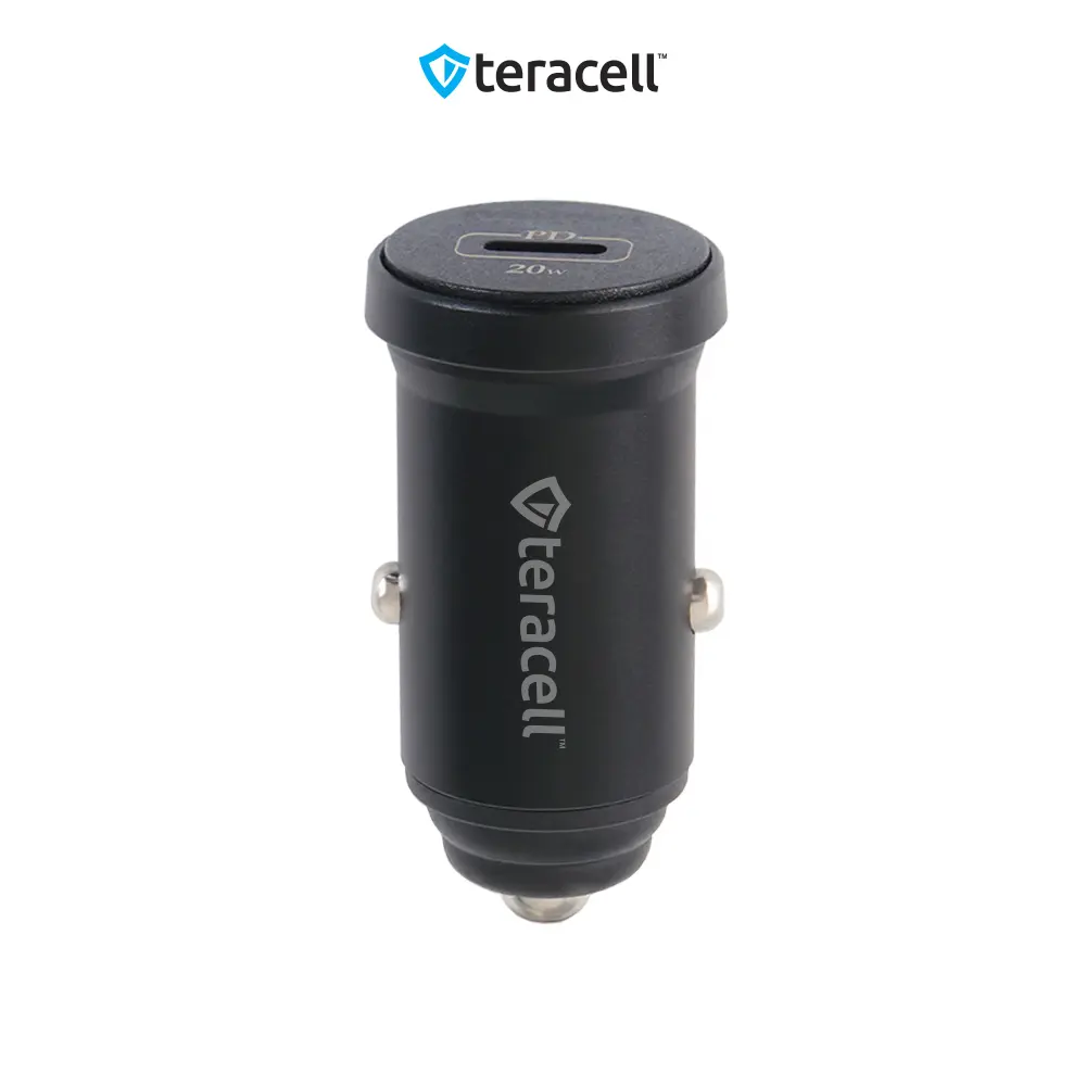 TERACELL Evolution TC-12 Auto-punjač PD 20W, Sa PD Type C kablom, Crni