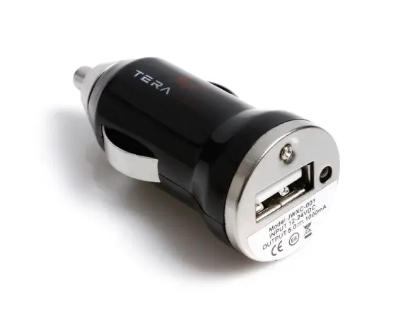 TERACELL Auto punjač USB 1A crni