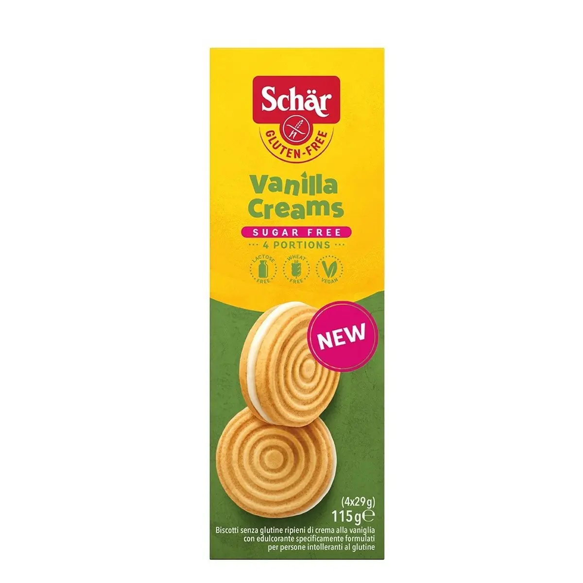 Schar Keks sa vanilom bez šećera bez glutena, 115 g