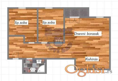 Trosoban, nov stan, odličnog rasporeda i kvaliteta gradnja.