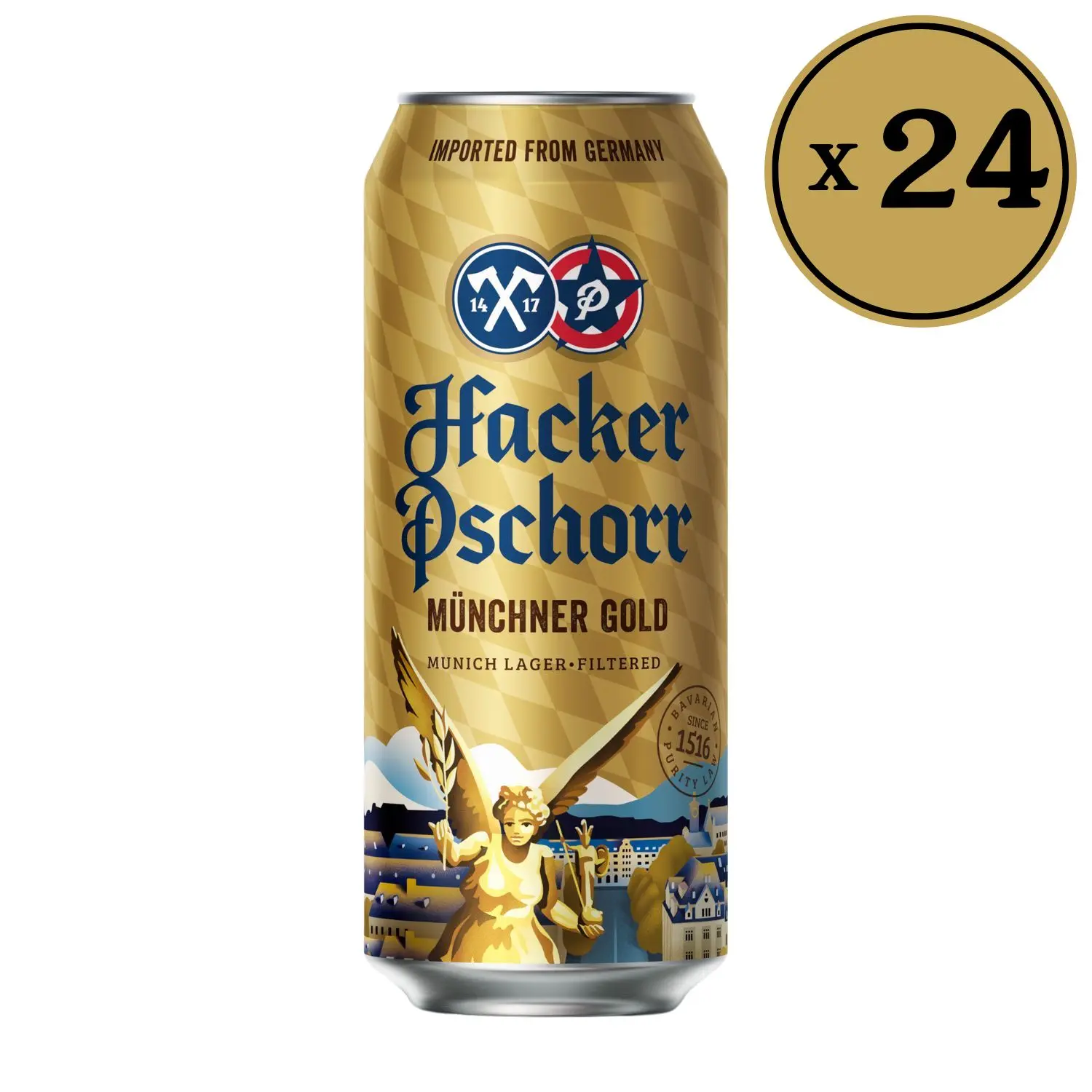 Paulaner Hacker Pshchorr Pivo Minhensko zlatno, 0.5l, 24 komada