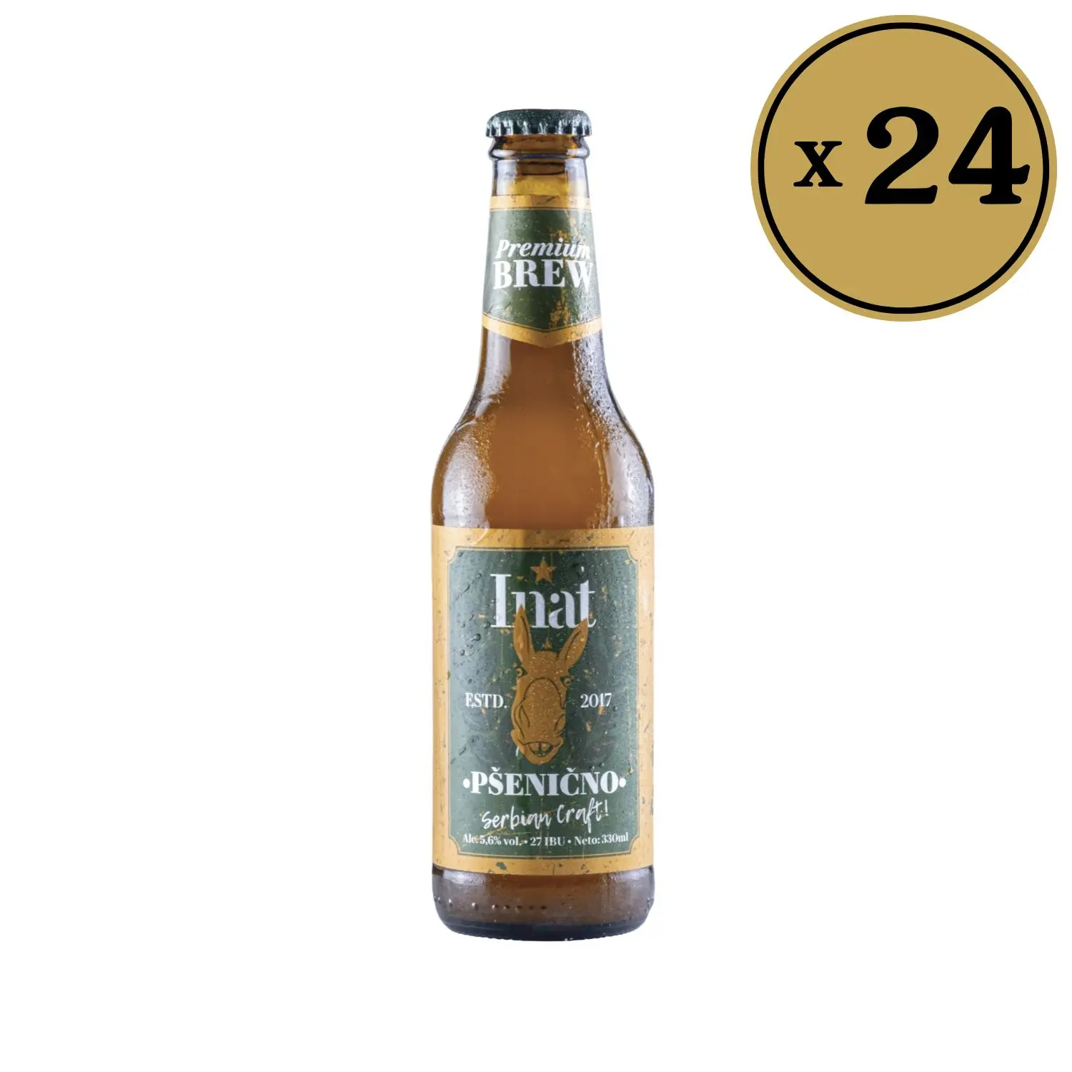 Inat Pivo Pšenično, 0.33l, 24 komada