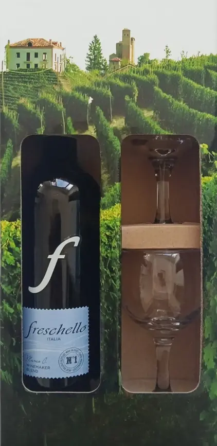 FRESCHELLO Rosso crveno vino + 2 čaše 0,75l