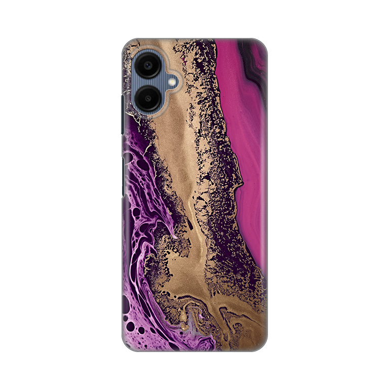 Maska Silikonska Print za Samsung A065F Galaxy A06 Purple Gold Marble