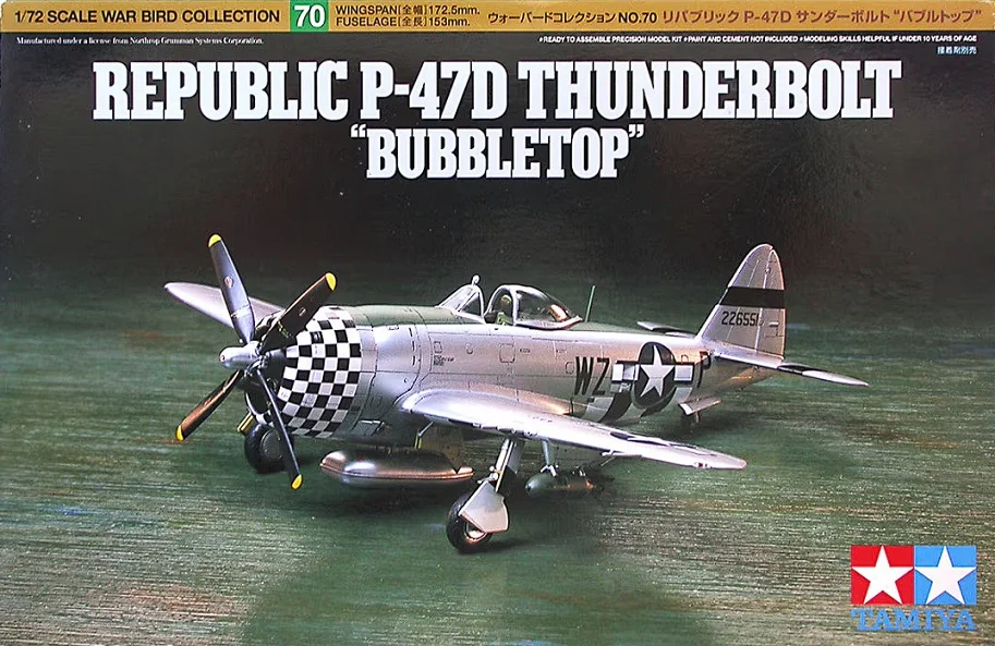 TAMIYA 1/72 Republic P-47D Thunderbolt „Bubbletop“