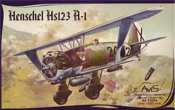 AVIS Henschel 1/72 Hs123A-1 WWII German dive bomber