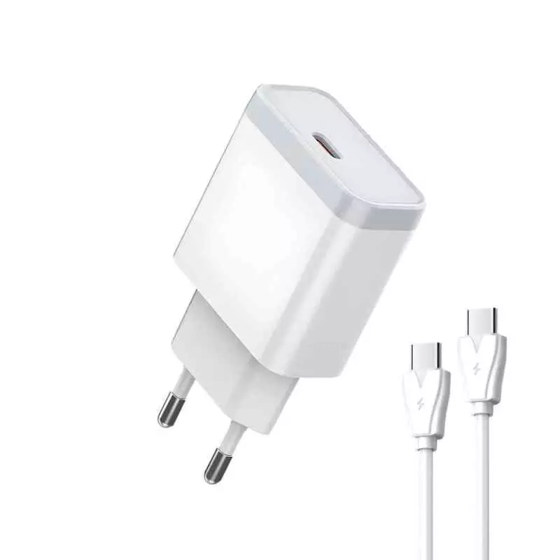 Kucni punjac LDNIO Q122 PPS PD,27W sa Type C na Type C kablom beli