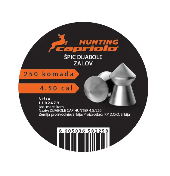 Capriolo Hunter Dijabole, 4.5 mm, 250 kom