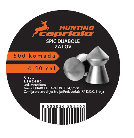 Capriolo Hunter Dijabole, 4.5 mm, 500 kom